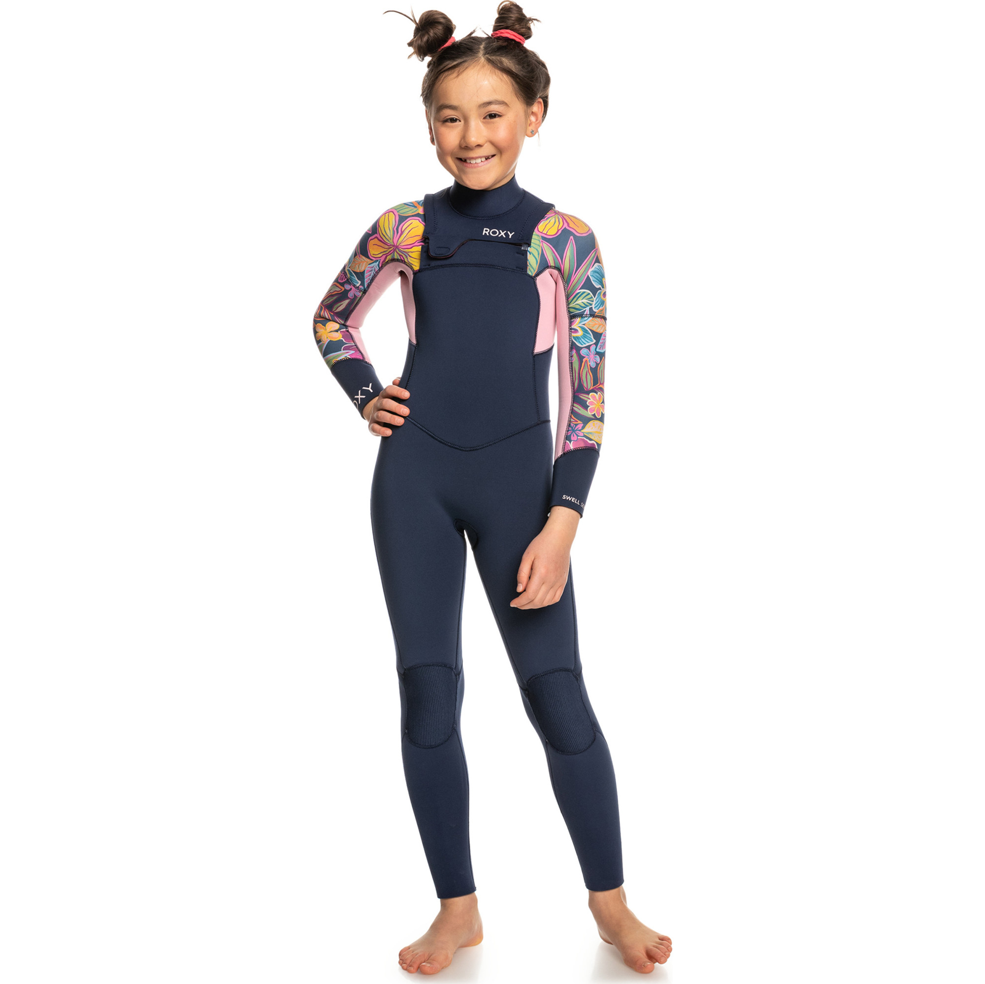 2024 Roxy Girls Swell Series 4/3mm GBS Chest Zip Wetsuit ERGW103058 - Mood | Wetsuit Outlet
